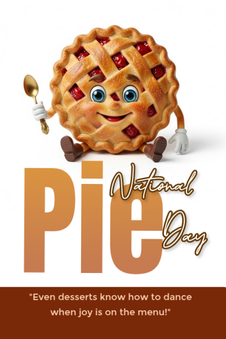 Plantilla de National pie day, pie day, pie, national pie day flyer ...