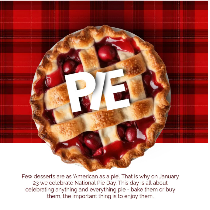 National Pie Day Instagram Post Template | PosterMyWall