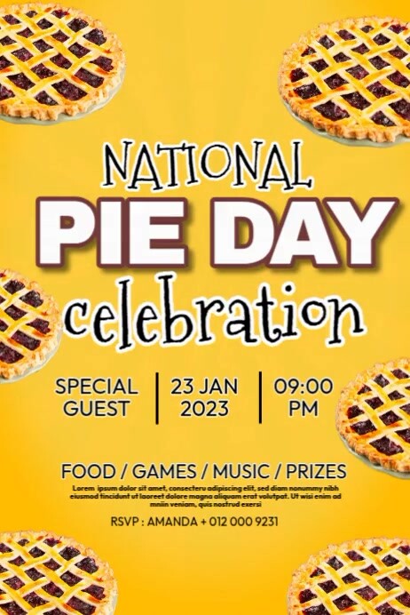 National Pie Day Video Template | PosterMyWall