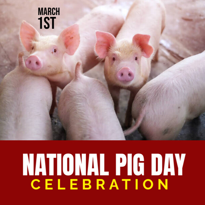Copy of NATIONAL PIG DAY DESIGN | PosterMyWall