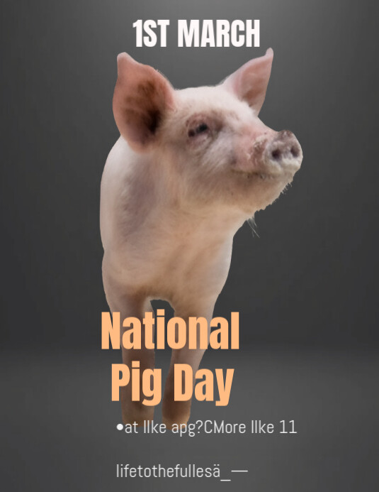 Plantilla de National Pig Day | PosterMyWall