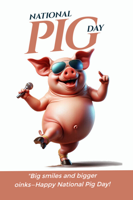 Copy of National pig day | PosterMyWall