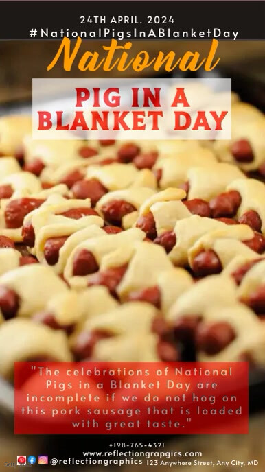 Copy of National Pig in Blanket Day Template | PosterMyWall