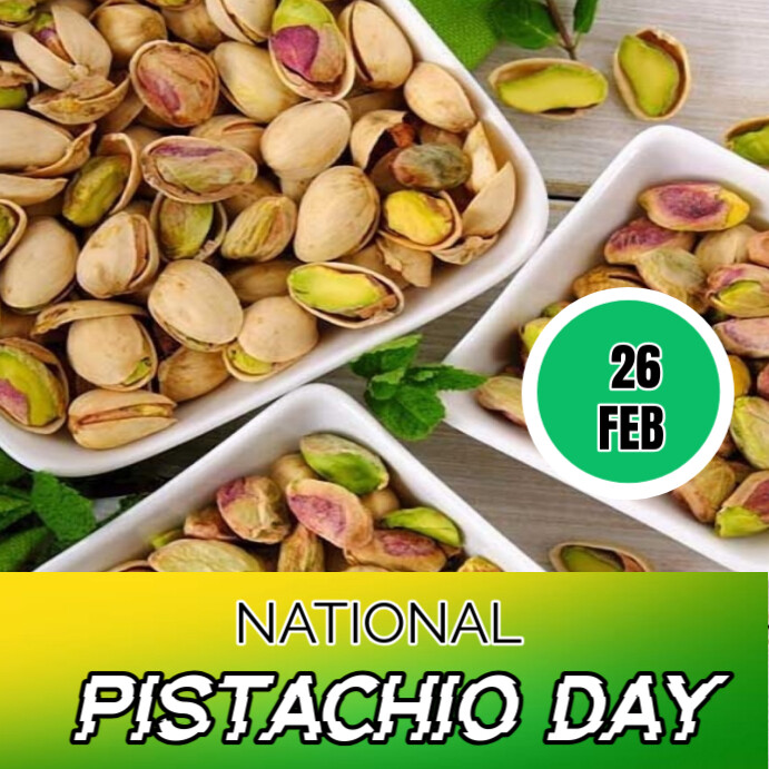 Modèle National pistachio day design template | PosterMyWall