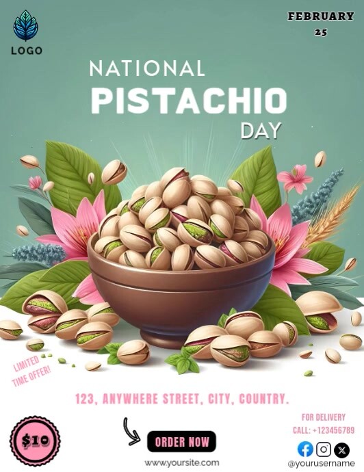 Modèle National Pistachio Day | PosterMyWall