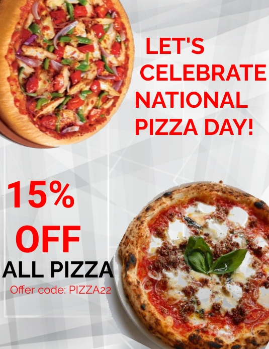 Copy of National pizza day | PosterMyWall