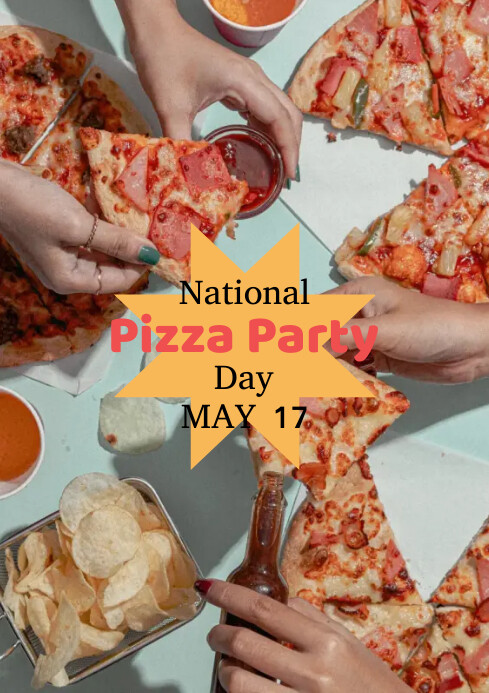 Plantilla de National pizza party day | PosterMyWall