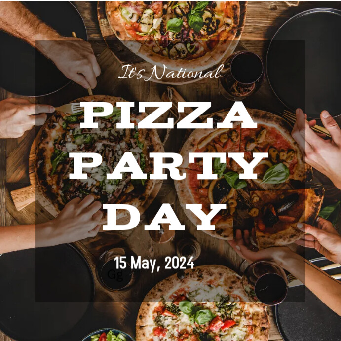 National Pizza Party Day Template | PosterMyWall