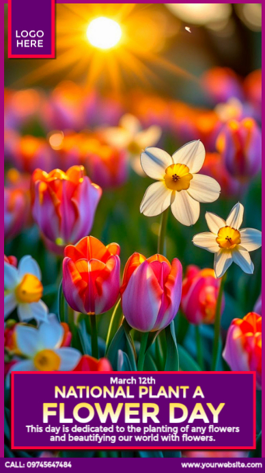 National Plant a Flower Day Template | PosterMyWall