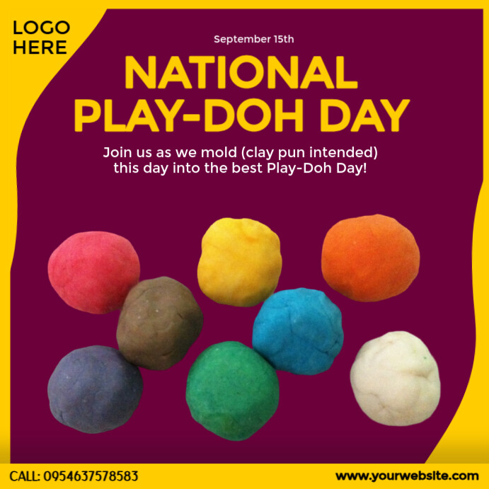 Copy of National Play-Doh Day | PosterMyWall