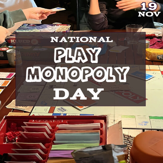 Plantilla de National play monopoly day | PosterMyWall