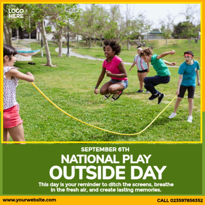 National Play Outside Day Template | PosterMyWall