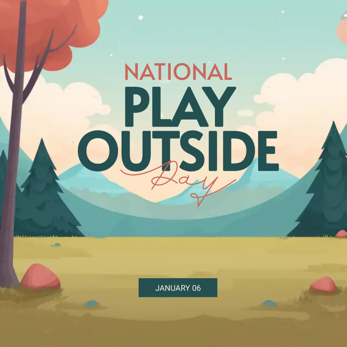 National Play Outside Day Instagram post Template | PosterMyWall
