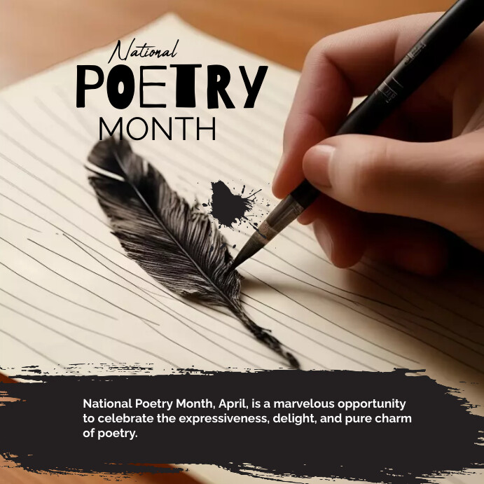 NATIONAL POETRY MONTH Template | PosterMyWall
