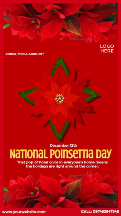 National Poinsettia Day Design Template | PosterMyWall