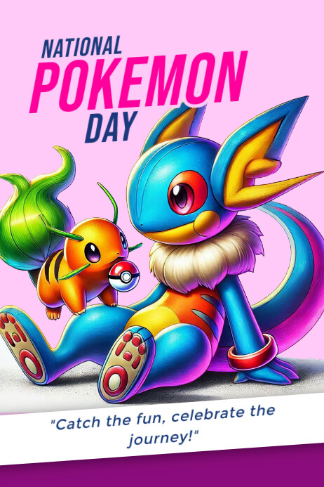 Plantilla de National Pokemon day | PosterMyWall