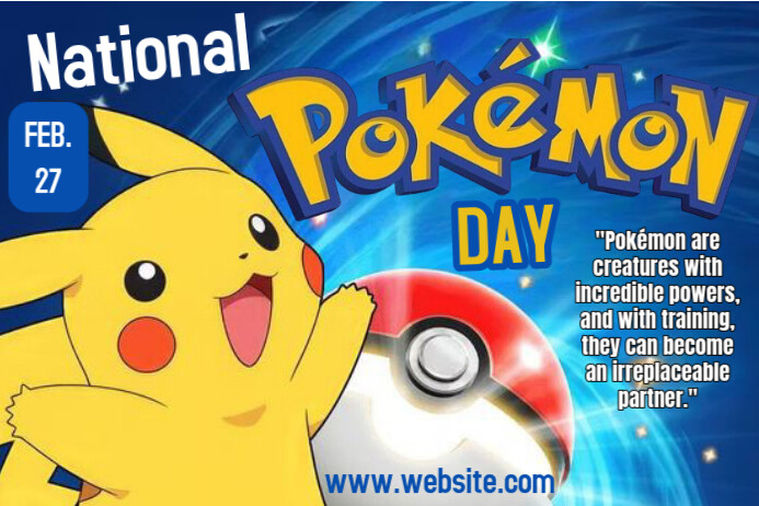 Copy of National pokemon day | PosterMyWall
