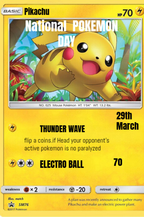Copy of National Pokemon Day Poster | PosterMyWall