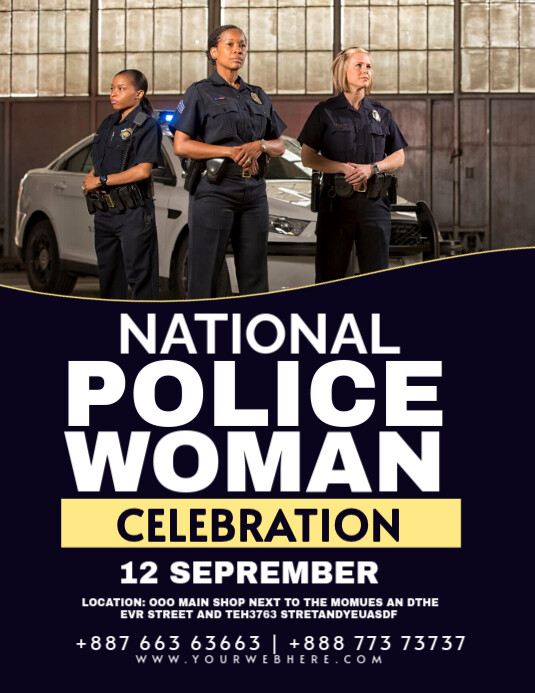 NATIONAL POLICE WOMAN Template | PosterMyWall