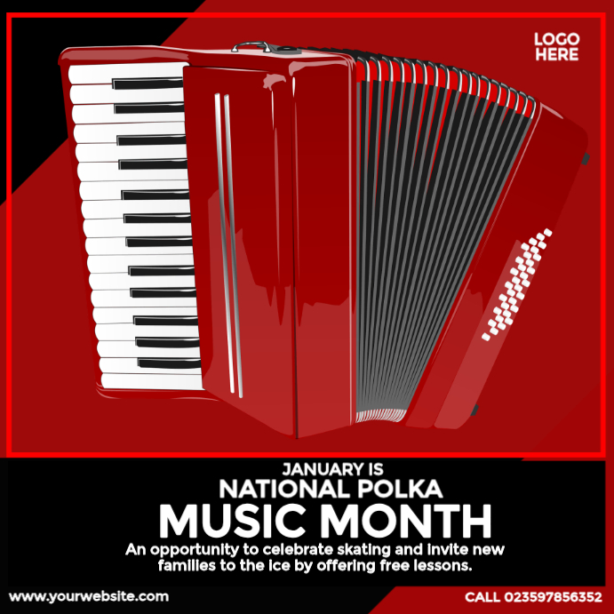 Plantilla de National Polka Music Month | PosterMyWall