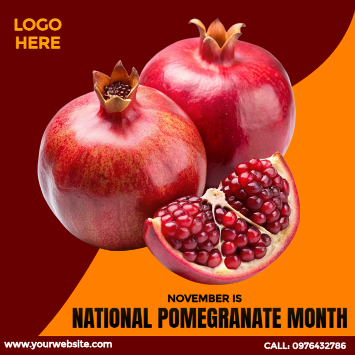 National Pomegranate Month Ad Template | PosterMyWall