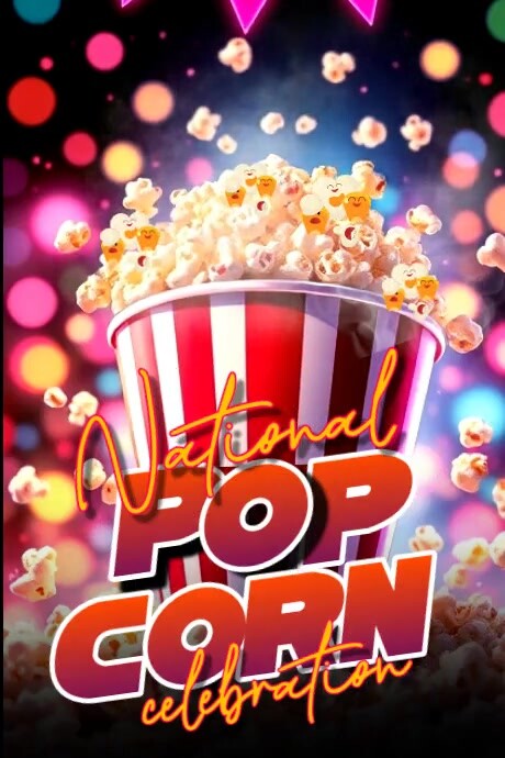 National Popcorn Celebration Poster Template | PosterMyWall