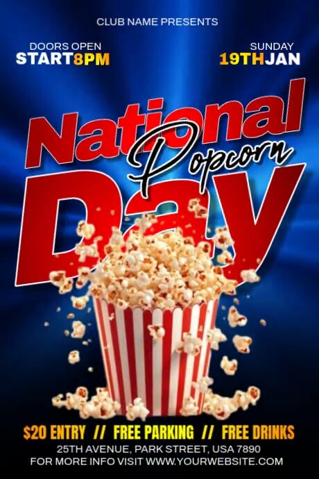 National Popcorn Day Ads Template | PosterMyWall