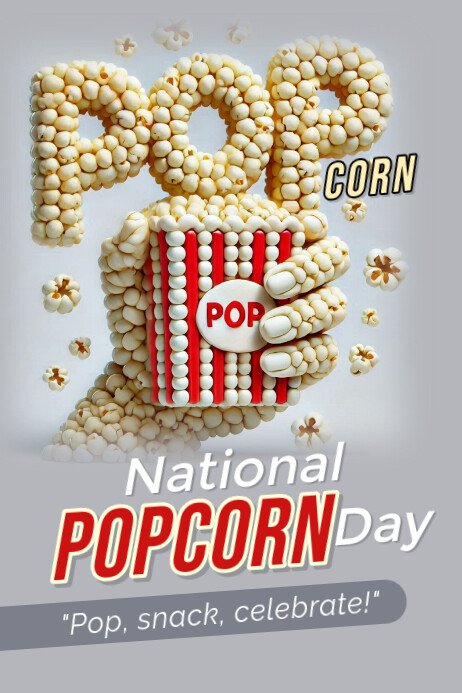 National popcorn day Template | PosterMyWall