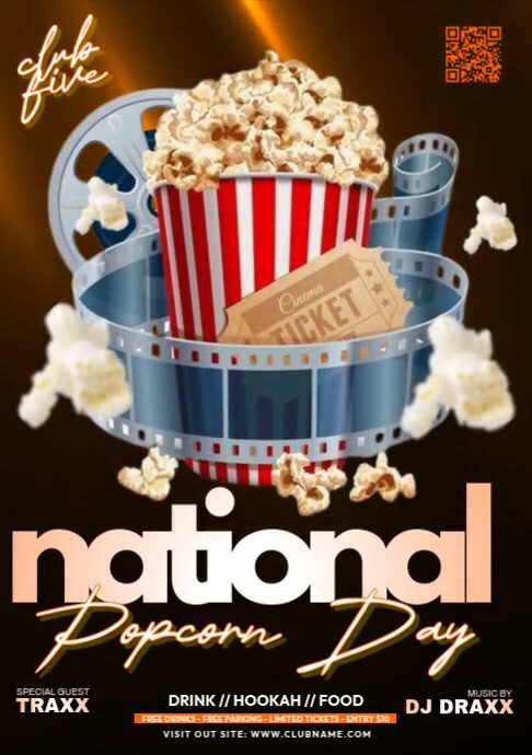 National Popcorn Day Template | PosterMyWall