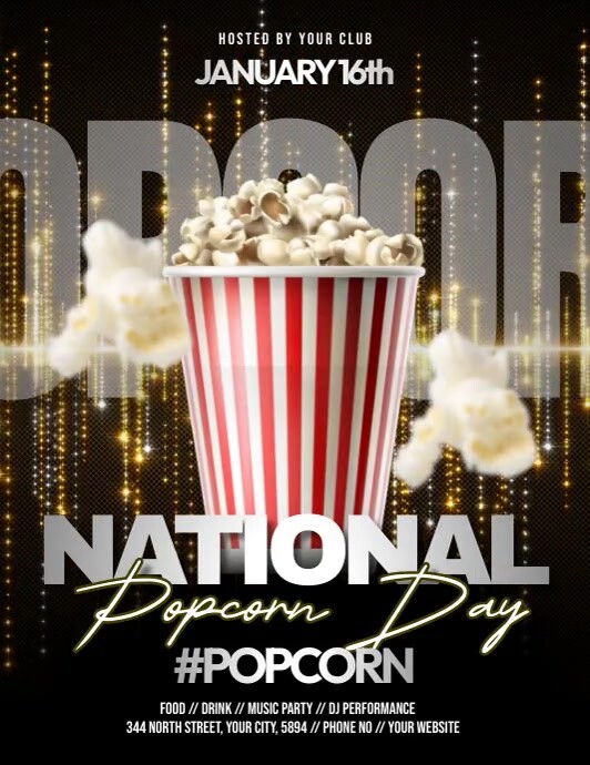 National Popcorn Day Template | PosterMyWall
