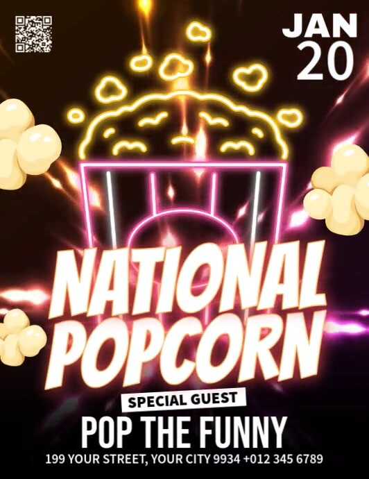 National Popcorn Day Event Template | PosterMyWall