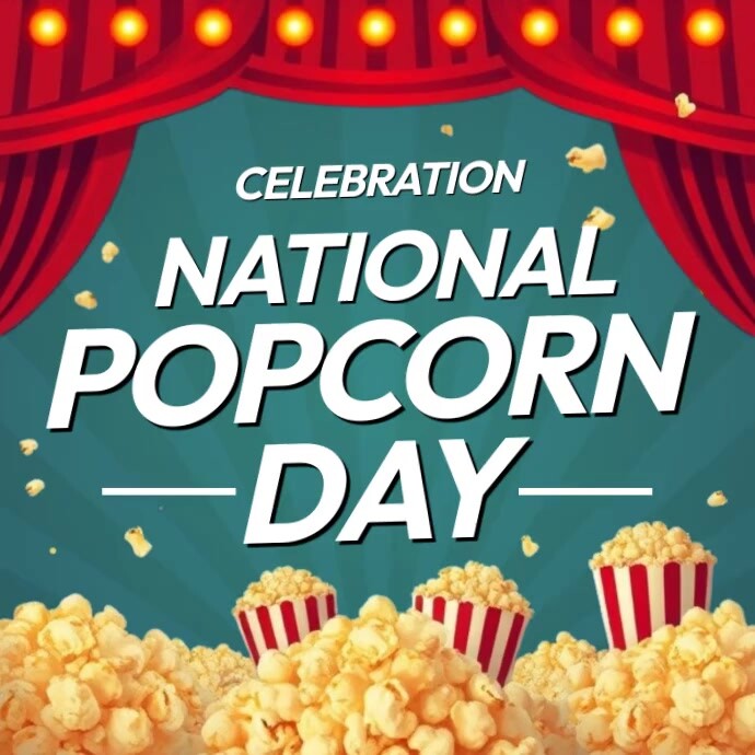 National Popcorn Day Event Template | PosterMyWall
