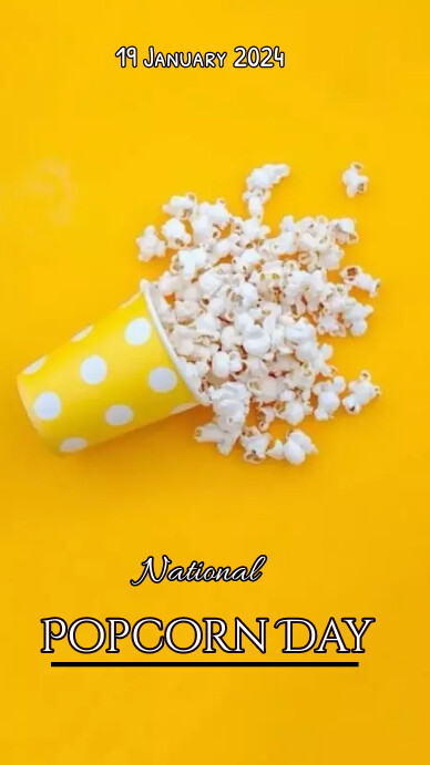 National popcorn day Instagram story Template | PosterMyWall