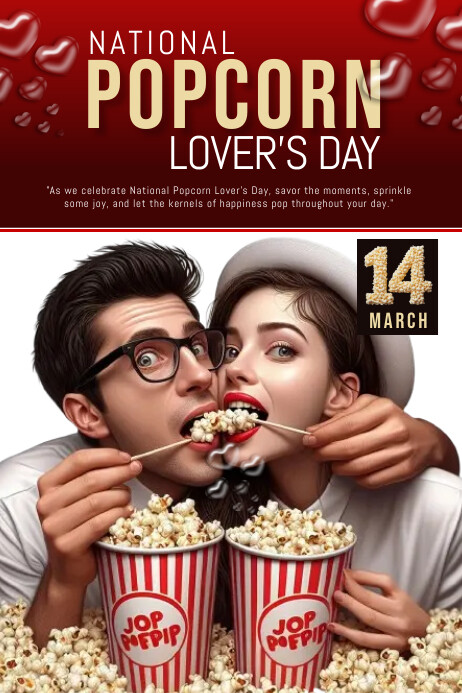 National popcorn lover's day Template | PosterMyWall