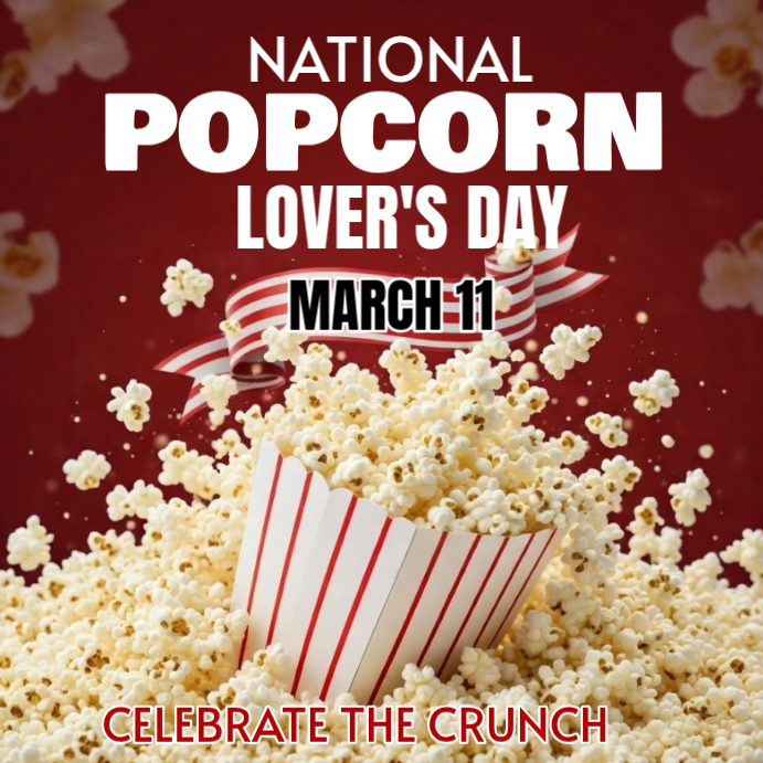 Plantilla de National popcorn lovers day | PosterMyWall