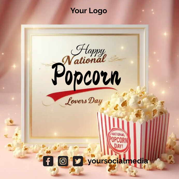 Plantilla de National Popcorn Lovers Day Poster | PosterMyWall