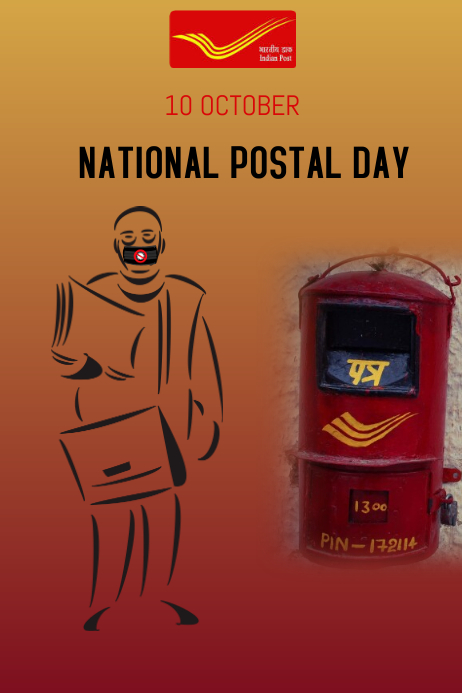 NATIONAL POSTAL DAY WITH MASK Template | PosterMyWall