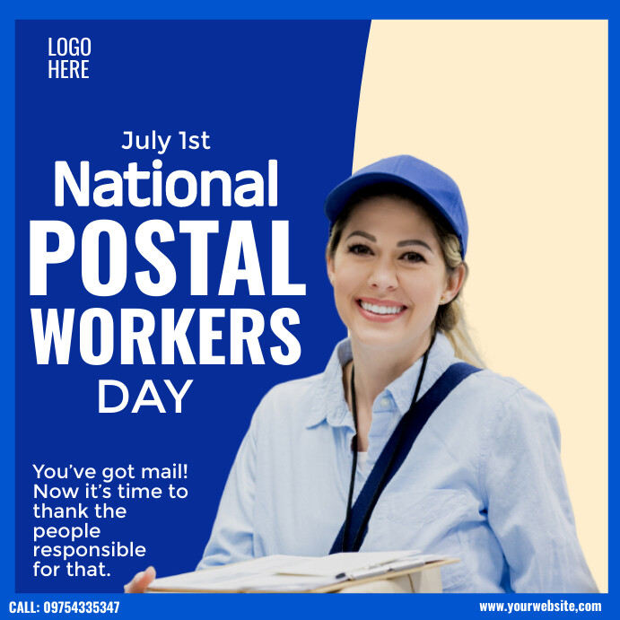 National Postal Workers Day Template | PosterMyWall