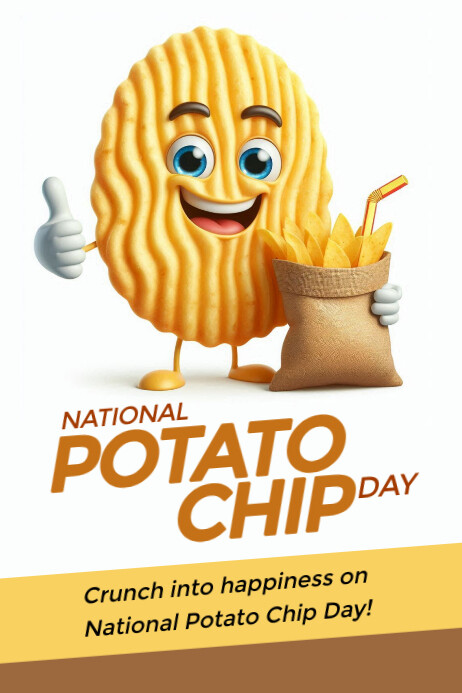 Copy of National potato chip day | PosterMyWall