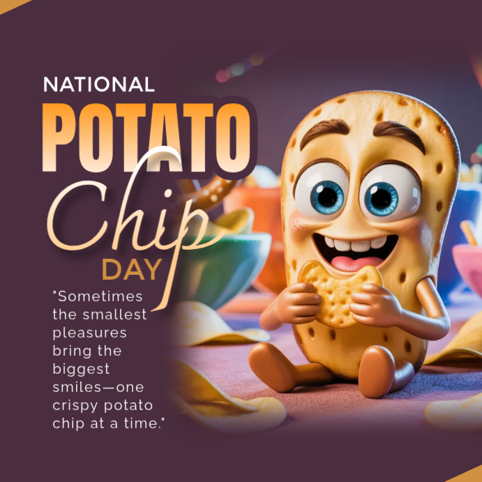 Plantilla de National potato chip day | PosterMyWall