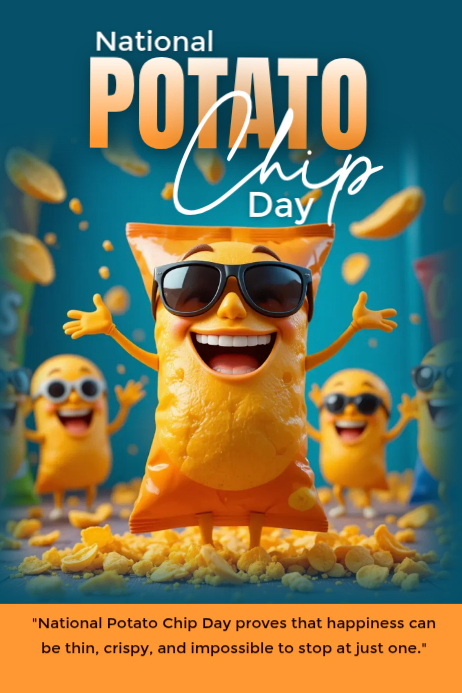 national potato chip day Template | PosterMyWall
