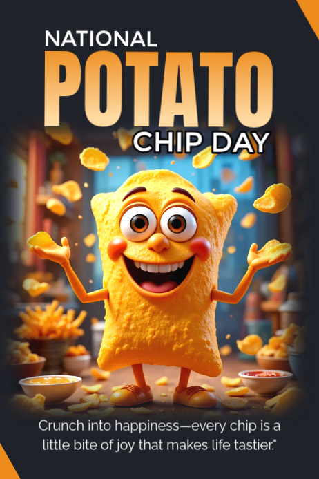 NATIONAL POTATO CHIP DAY Template | PosterMyWall