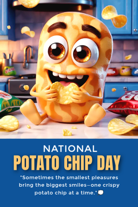 National potato chip day Template | PosterMyWall