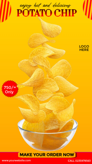 national potato chip day design Template | PosterMyWall
