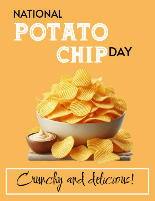 Copy of National Potato Chip Day Template Design Flyer (us Letter ...