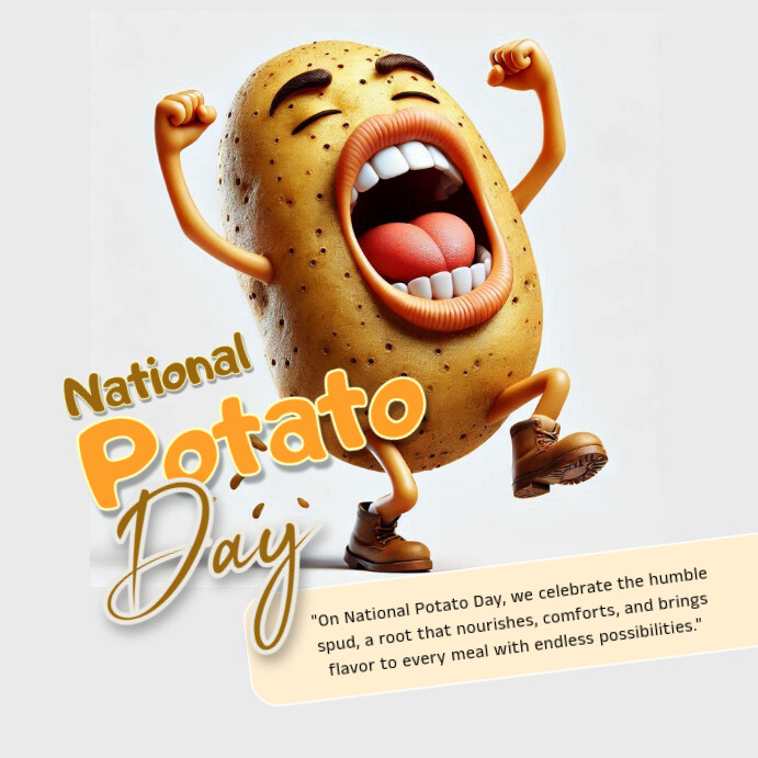 Plantilla de National potato day | PosterMyWall