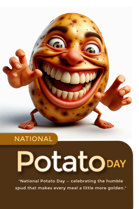 Modèle National potato day | PosterMyWall