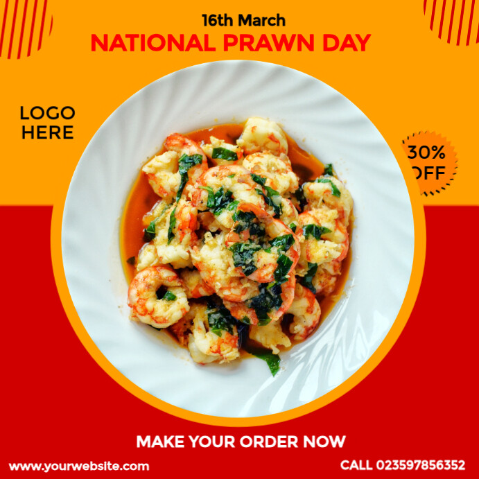 Copy of National Prawn Day | PosterMyWall