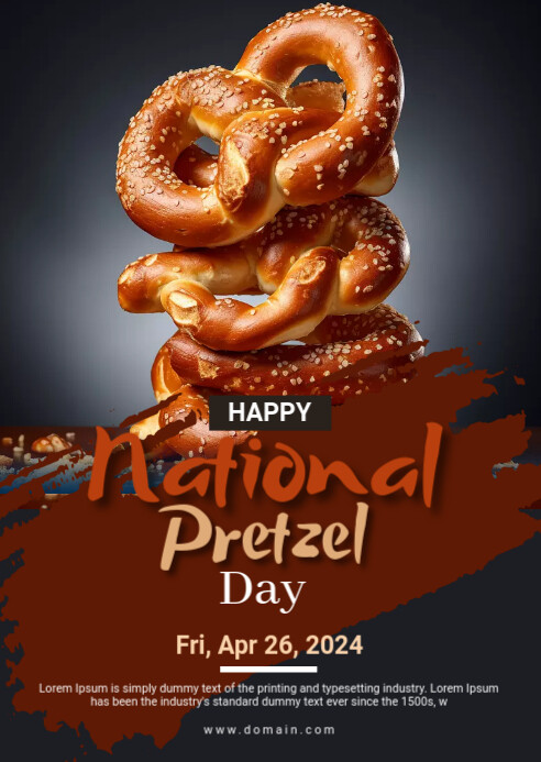 National Pretzel Day Template | PosterMyWall