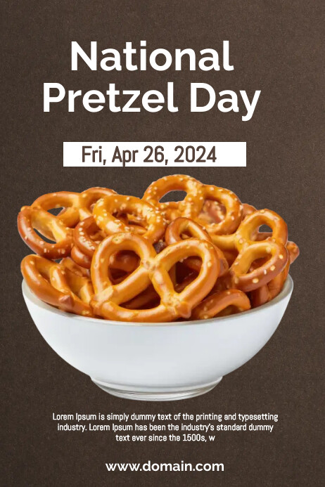 national pretzel day Template | PosterMyWall